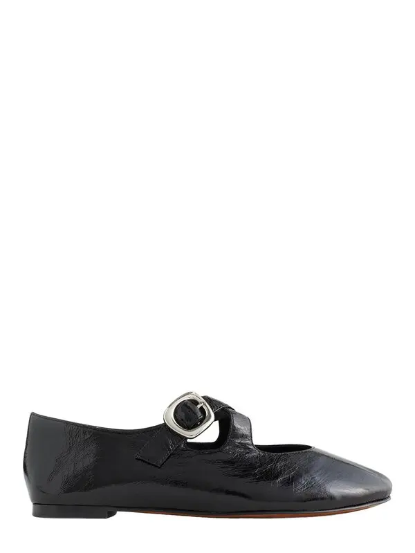 Madewell Remy Crisscross Mary Jane Flat - True Black