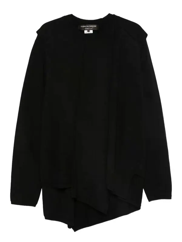 Comme Des Garçons Asymmetric Panelled Knitwear - Black