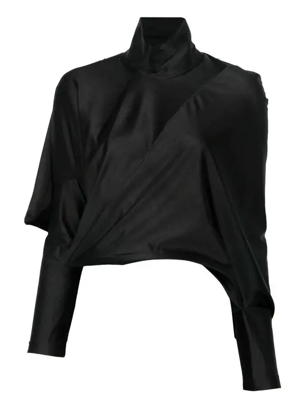 Junya Watanabe Asymmetric High-neck Top - Black