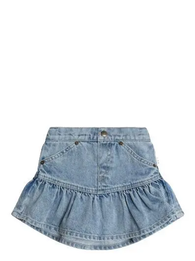 HUXBABY Frilly Mini Skirt - Denim