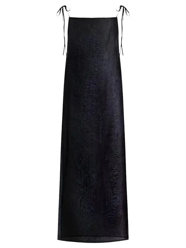 12 STOREEZ Square-neck Maxi Dress - Black