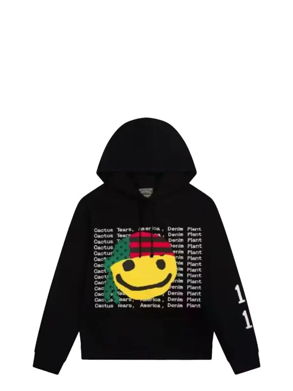DENIM TEARS Cotton Graphic Hoodie - Black