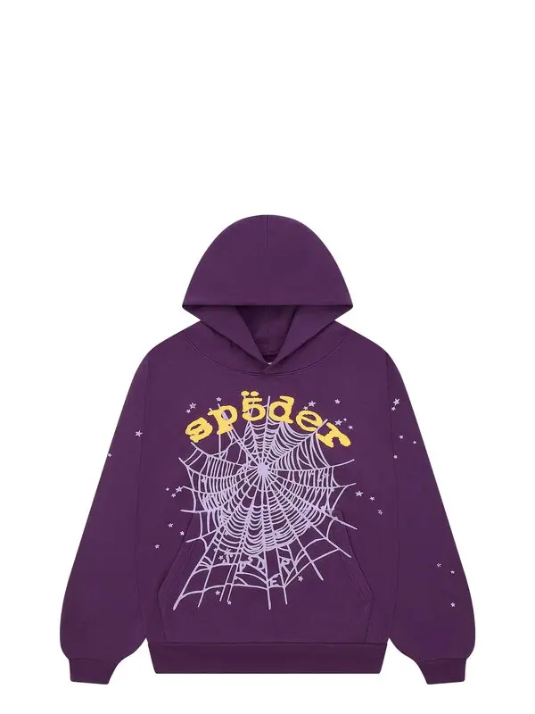 SP5DER Star Og Web V2 Hoodie - Purple