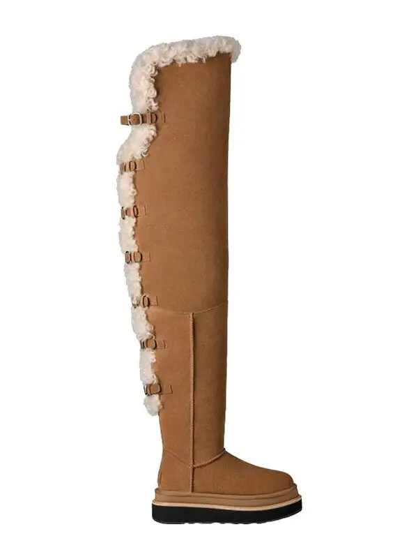 UGG Sacai X Thigh High Boots - Tan
