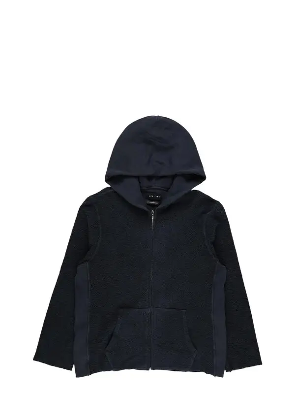 LES TIEN Heavyweight Raw Zip Hoodie - Black