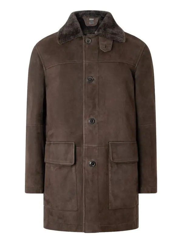 Zegna Shearling Coat - Brown