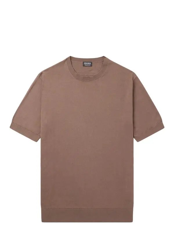 Zegna Cotton T-shirt - Brown