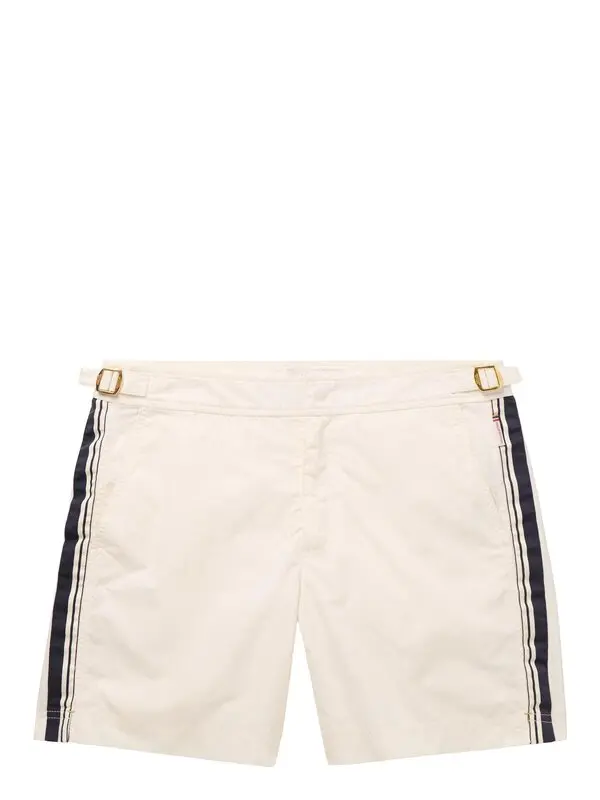 Orlebar Brown Bulldog Straight-leg Mid-length Printed Swim Shorts - Neutrals