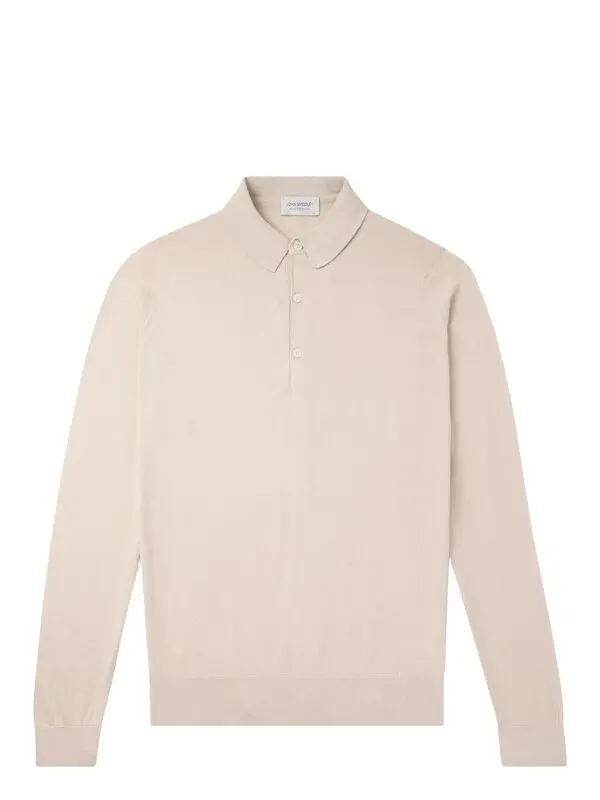 John Smedley Bramwell Slim-fit Cotton Polo Shirt - Neutrals