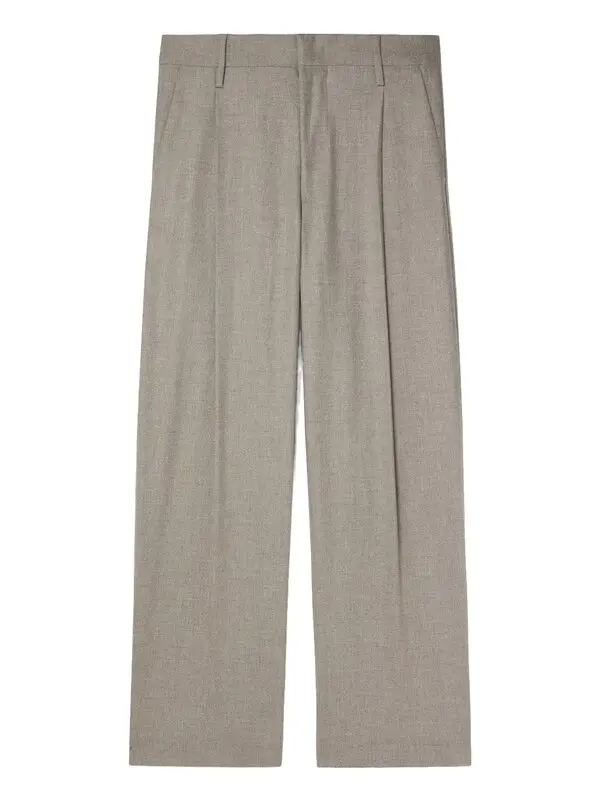 Nn07 Kay Straight-leg Pleated Woven Trousers - Neutrals