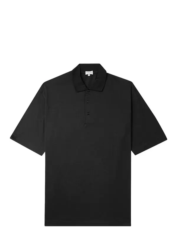 Charvet Cotton Polo Shirt - Black