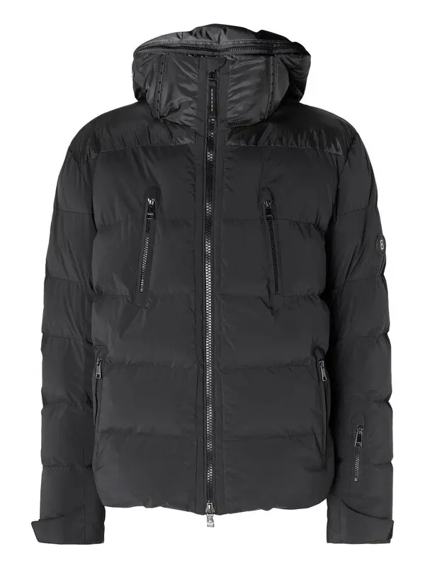 Bogner Blaine Panelled Quilted Shell Hooded Jacket - Black