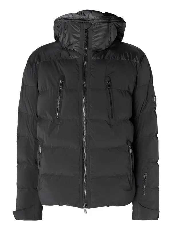 Bogner Blaine Panelled Quilted Shell Hooded Jacket - Black