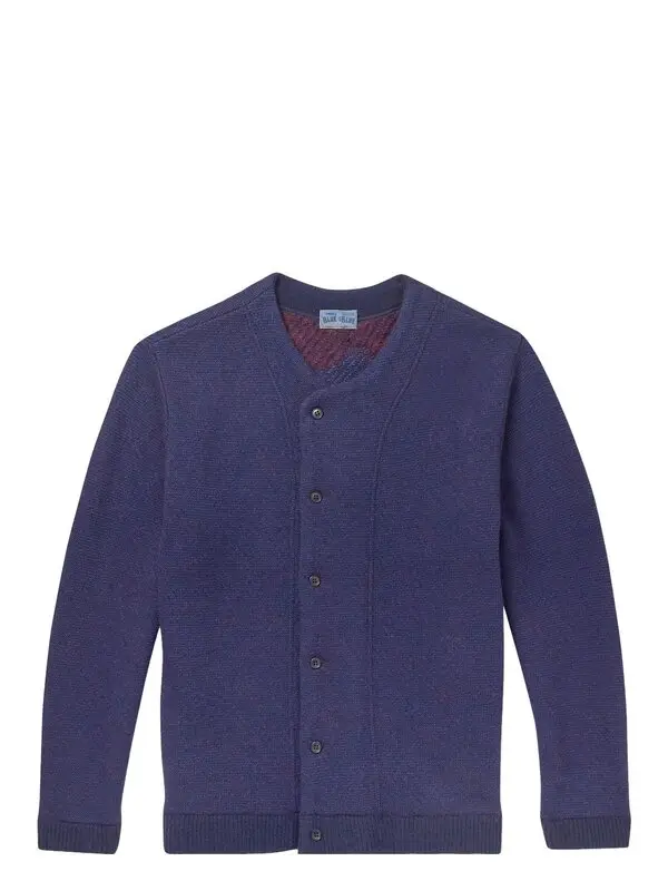 Blue Blue Japan Intarsia Wool-blend Cardigan - Blue