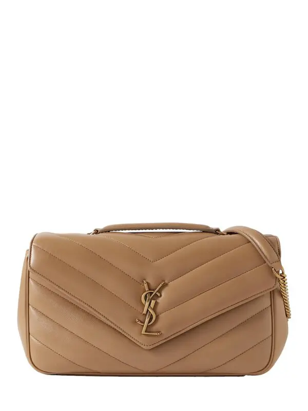 Saint Laurent Loulou Quilted Leather Shoulder Bag - Brown