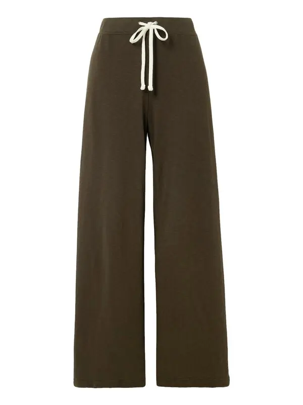 JAMES PERSE Cotton-terry Track Pants - Brown