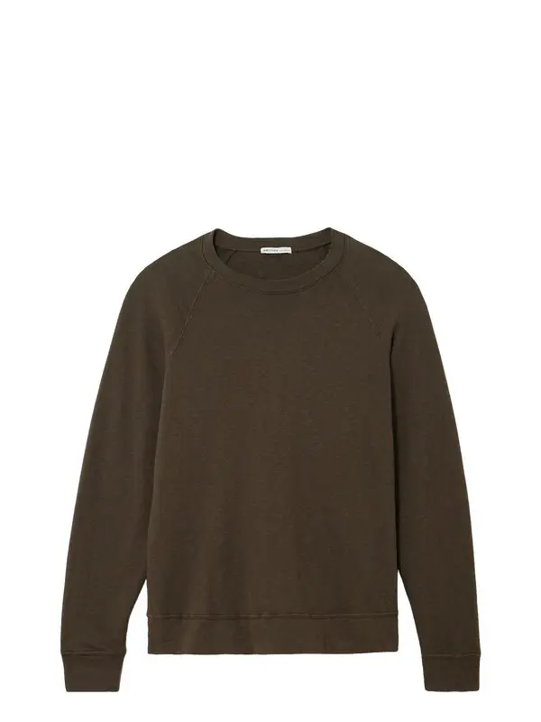 JAMES PERSE Supima Cotton-terry Sweatshirt - Brown