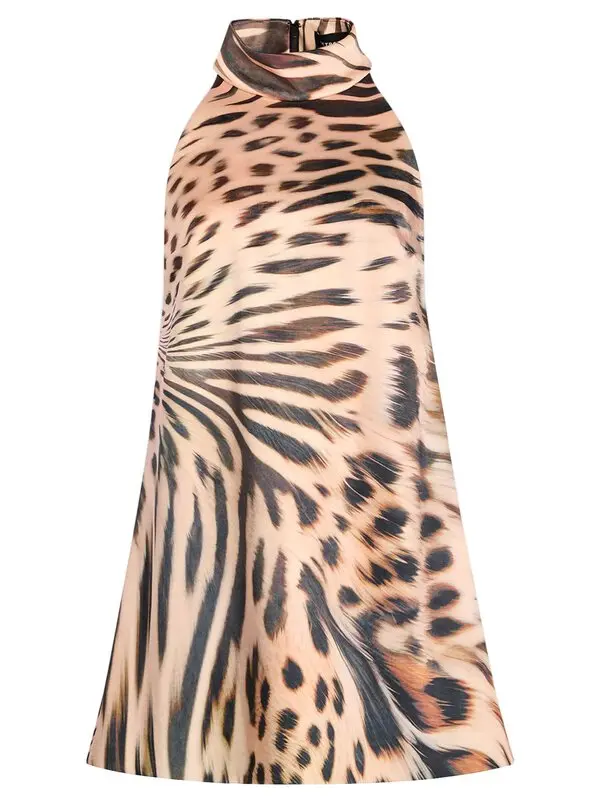 Retrofete Glindy Animal Print Mini Dress - Melting An