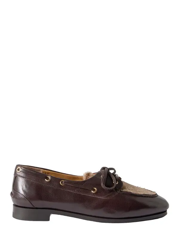 Bally Pinar Leather Boat Shoes - Brown