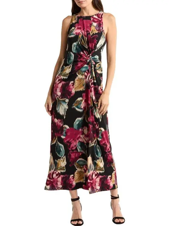 Tommy Bahama Jasmina Jewel Bloom Sleeveless Maxi Dress - Black