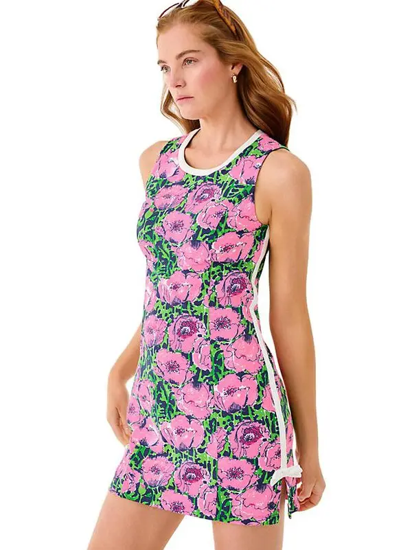Lilly Pulitzer® Luxletic Mela Active Dress - Low Tide Navy Florrie