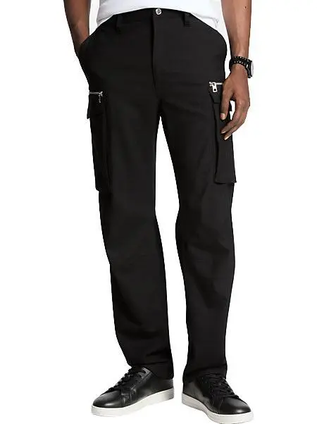 Michael Kors Stretch Wool Cargo Pants - Black