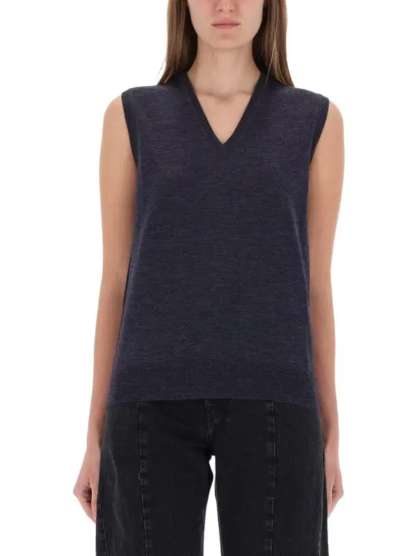 MAISON MARGIELA V-neck Vest - Blue