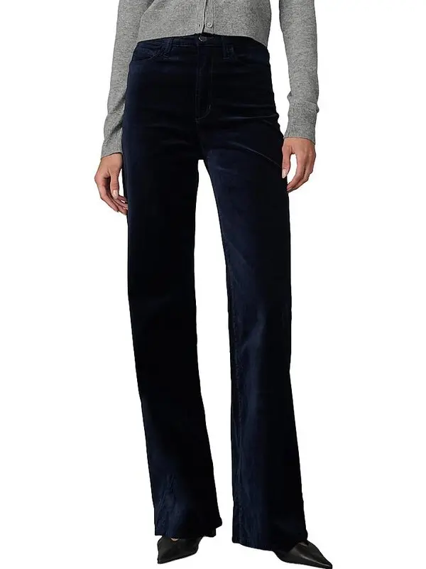 Joe's Jeans The Mia High-rise Wide-leg Velveteen Jeans - Maritime Blue
