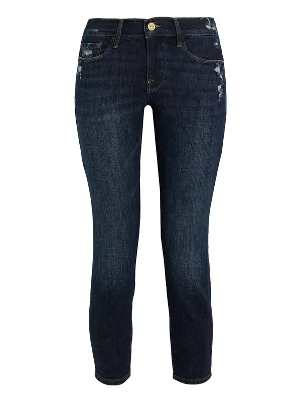 FRAME Le Garcon Cropped Skinny Jeans - Dark Denim