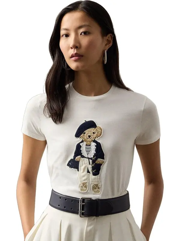 Ralph Lauren Polo Bear Cotton Tee - Lux Cream