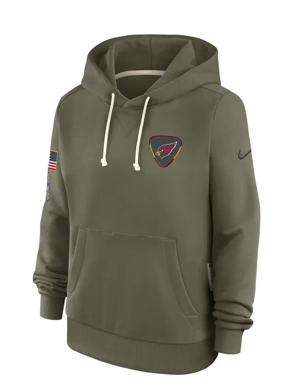 Nike Arizona Cardinals Salute To Service Sideline Nfl Pullover Hoodie - Brown