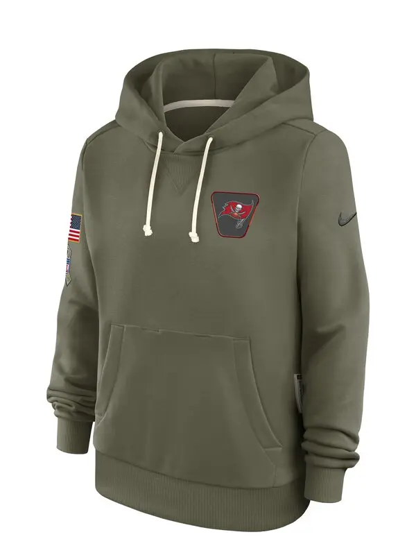 Nike Tampa Bay Buccaneers Salute To Service Sideline Dri-fit Nfl Pullover Hoodie - Brown