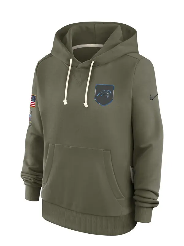 Nike Carolina Panthers Salute To Service Sideline Nfl Pullover Hoodie - Brown