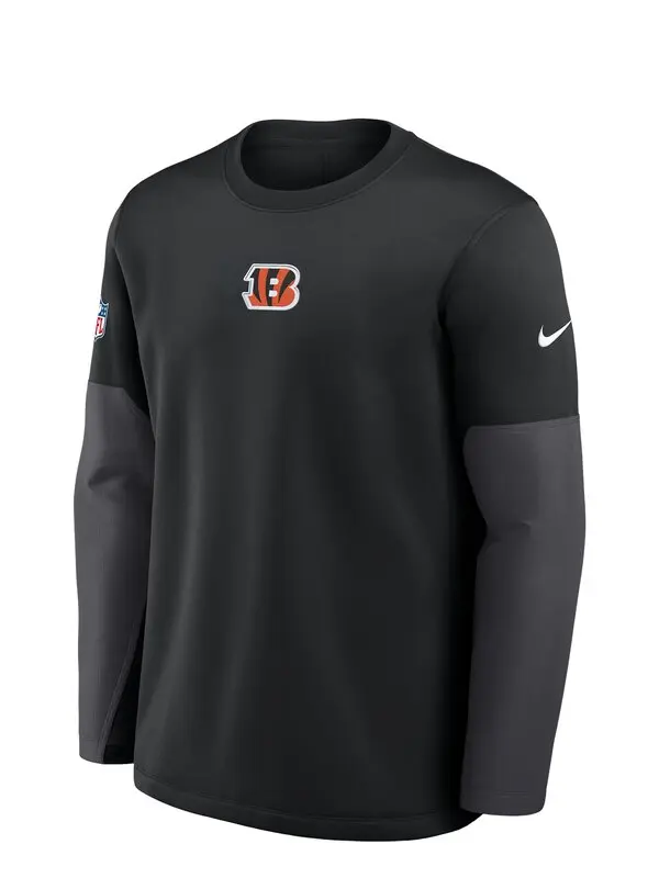 Nike Cincinnati Bengals Scripted To Win Sideline Coach Therma-fit Nfl Long-sleeve T-shirt - Black