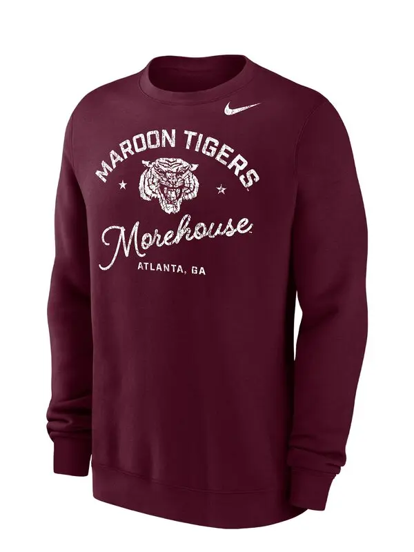 Nike College Club Fleece Crew-neck Sweatshirt - Red