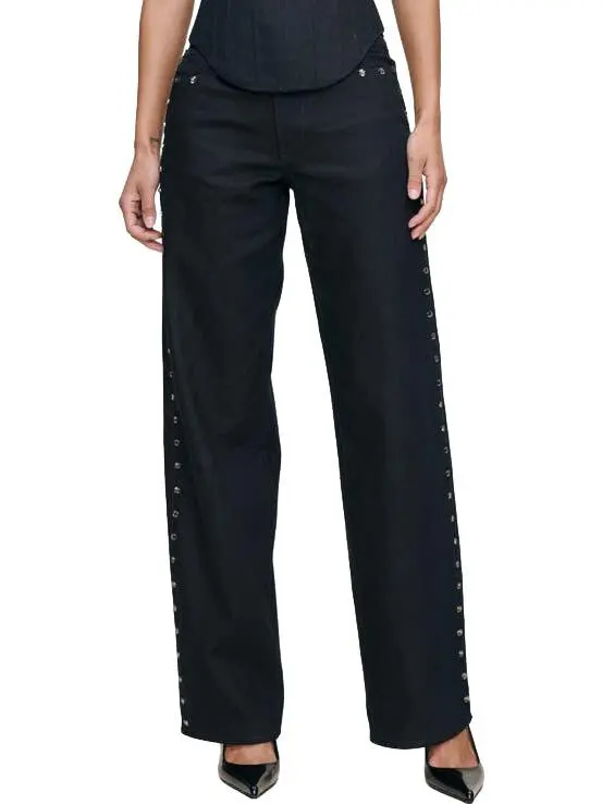 DL1961 Kaylen Embellished High-waist Barrel Jeans - Eternity Embellished