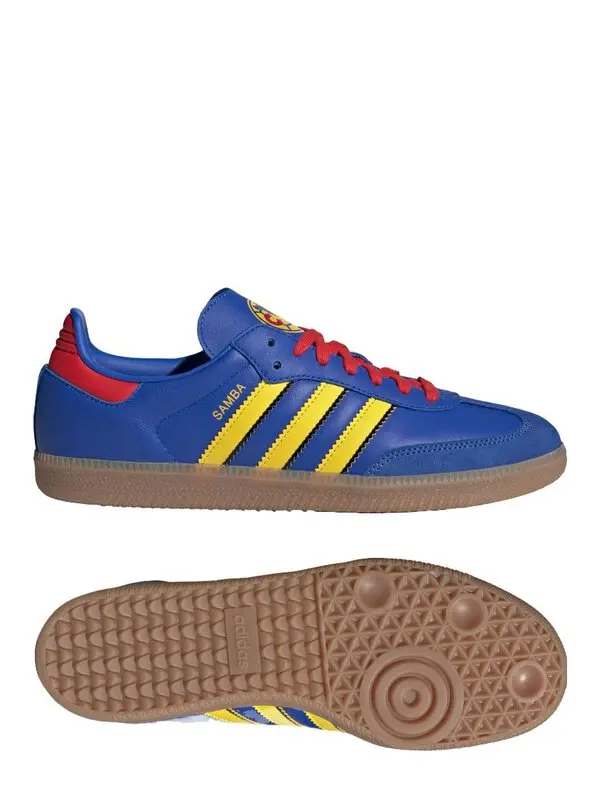 Adidas Samba Licensed Shoes - Hi-res Blue / Yellow / Vivid Red