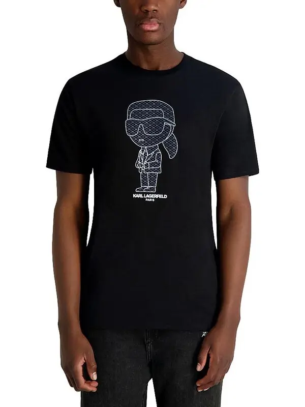 Karl Lagerfeld Paris Short Sleeve Karl Graphic Tee - Black