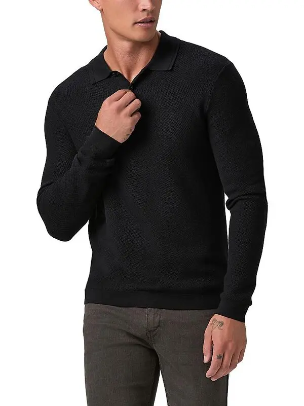 Paige Selwyn Slim Fit Sweater Polo - Black