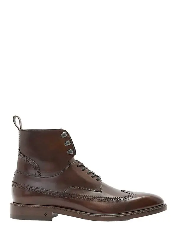 John Varvatos Harrison Wingtip Boots - Wood Brown