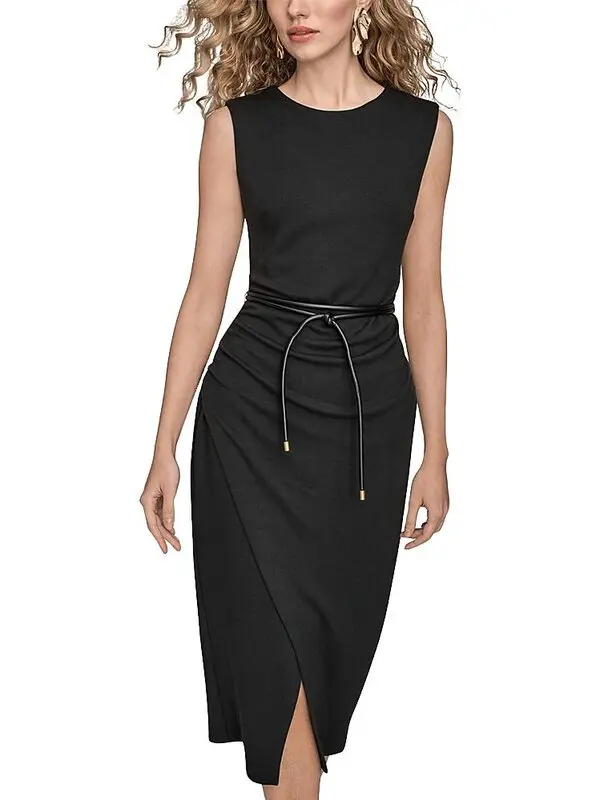 Donna Karan New York Sleeveless Midi Dress - Black