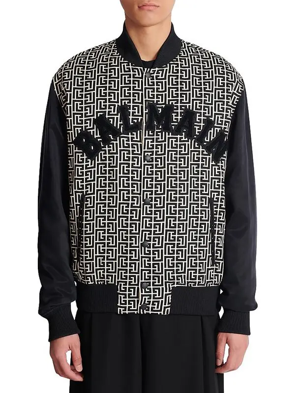 Balmain Monogram Jacket - Black/ivory