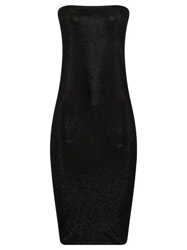 Wolford Liquid Metal Rhinestone Embellished Dress - Black