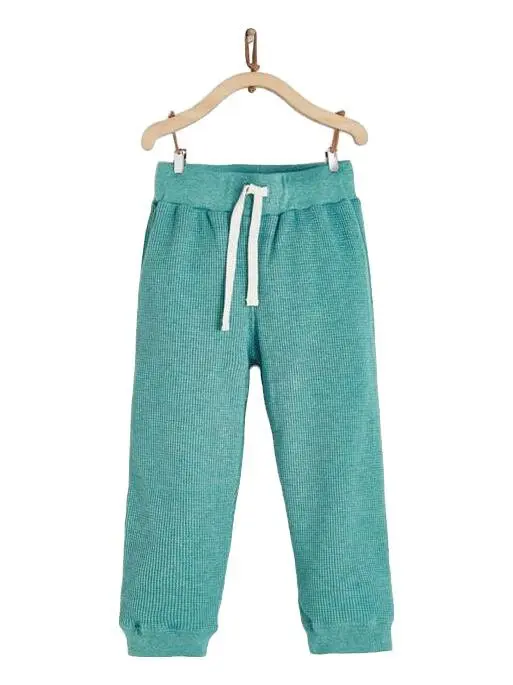 BABYCOTTONS Pima Cotton Waffle Knit Pants - Green