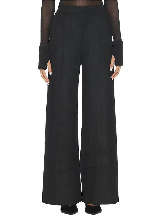Bardot Marlowe Faux Suede Pant - Black