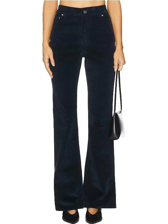 ALIGNE Slim Flare Cord Pant - Navy