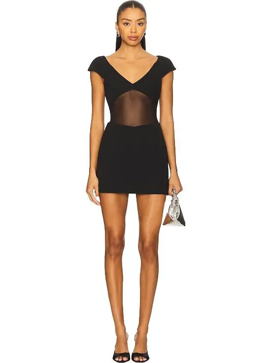 Misha Collection The Salvador Bonded Crepe Mini Dress - Black