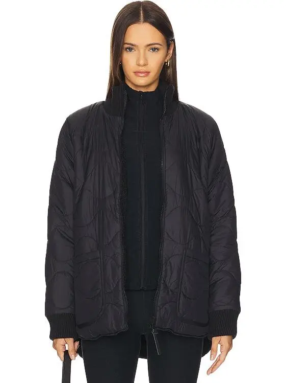 Beyond Yoga Reversible Quilted Jacket - Black