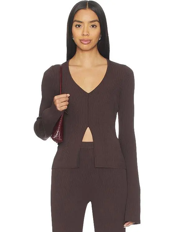 LAMARQUE Araceli Top - Dark Brown
