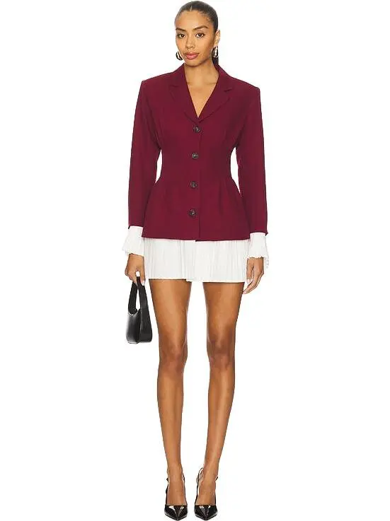 Line & Dot Kinny Blazer Dress - Oxblood